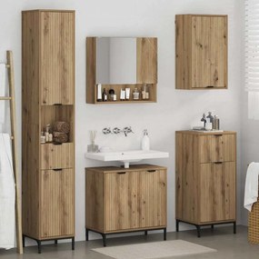Sada koupelnového nábytku 4 ks Artisanový dub 3393122