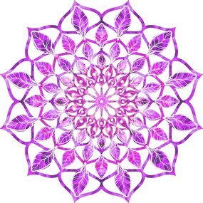 AMADEA Dřevěná dekorace mandala fialová 20 cm