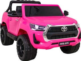 Ramiz Elektrické auto Toyota Hilux pro děti růžové + pohon 4x4 + dálkové ovládání