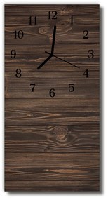 Skleněné hodiny vertikální Dřevěné panely