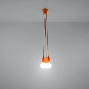 Sollux Lighting Závěsné svítidlo DIEGO 3 oranžové