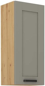 STL 40 cm skříňka horní jednodveřová LUNA (výška 90 cm) Barevné provedení LUNA: Dub Artisan / Jílově šedá
