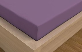 Kvalitex Luxusní Saténové prostěradlo fialové  Bavlna Satén, 90x200+25 cm