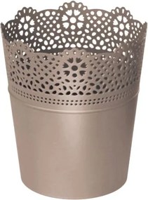PRO Květináč s krajkou LACE mocca 11,2 cm