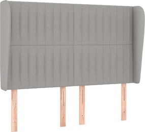 Box spring postel s matrací světle šedá 140 x 190 cm textil 3128117