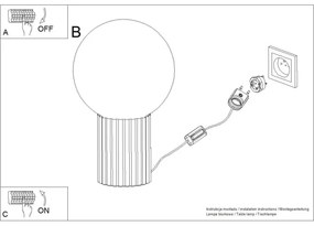 Sollux SL.1711 - Stolní lampa HALO 1xG9/8W/230V pr. 12 cm bílá