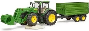 Bruder 03155 Traktor John Deere s předním nakladačem a sklápěcím přívě