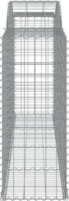 Klenuté gabionové koše 3 ks 300x50x120/140cm pozinkované železo 3146720