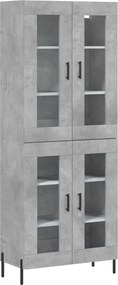 Skříň highboard betonově šedá 69,5x34x180 cm kompozitní dřevo 3198285