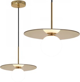 Toolight - Stropní svítidlo Glamour G9 60W APP939-1CP, zlatá-bílá, OSW-09659