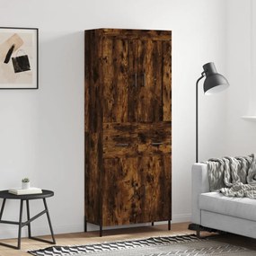 Skříň highboard kouřový dub 69,5 x 34 x 180 cm kompozitní dřevo