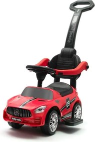 Dětské odrážedlo se zvukem a vodící tyčí Baby Mix RACER červené