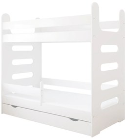 BabyBeds Dětská patrová postel MATI 180x80 Barevné provedení: Dub, Úložný prostor: Ano, s úložným prostorem