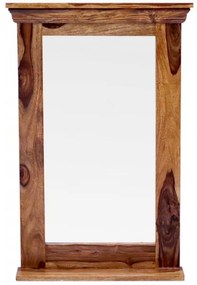 Indický nábytek - Zrcadlo Jali 60x90 z indického masivu palisandr Světle medová