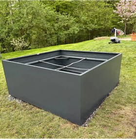 Velký vyvýšený záhon, sklolaminát, délka 200 cm, RAL 7016 - antracit