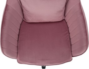 Kancelářské křeslo, růžová Velvet látka / chrom, KLIAN