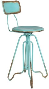 OnaDnes -20% Tyrkysová kovová vintage židle DUTCHBONE Ovid 61 cm