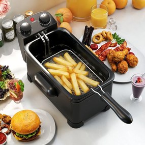 Costway Fritéza 2000 W Fritéza s kapacitou oleje 3 L Fritéza tuku