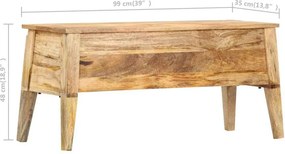 Úložný box 99 x 35 x 48 cm masivní mangovníkové dřevo 286462