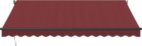 Automatická zatahovací markýza burgundská 400 x 350 cm 3215000
