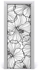 Samolepící fototapeta na dveře Hibiskus 75x205 cm