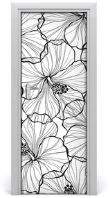 Samolepící fototapeta na dveře Hibiskus 95x205 cm