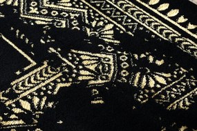 Dywany Łuszczów, AKCE: 200x290 cm Kusový koberec Gloss 408C 86 glamour black/gold, černá, chodba / předsíň