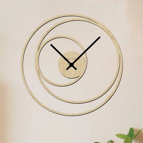 dřevo života Nástěnné hodiny KRUH Zvolte barvu dekoru: Javor, Zvolte velikost hodin (cm): 50x50, Barva ručiček: Černé