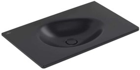 Villeroy & Boch Antao - Umyvadlo nábytkové 80x50 cm, bez přepadu, bez otvoru pro baterii, CeramicPlus, Pure Black 4A7583R7
