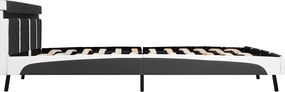 Rám postele s LED světlem šedý umělá kůže 180 x 200 cm 280311
