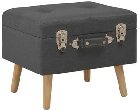 Stolička s úložným prostorem 40 cm tmavě šedá textil 247520