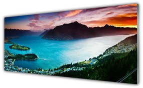 akrylový obraz Poloostrov Hory Krajina 125x50 cm