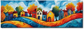 Obraz na plátně - Malebná vesnička Libien FeelHappy.cz Velikost obrazu: 180 x 60 cm