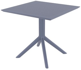 Zahradní stůl Darred - plast - 80x80x74 cm | šedý