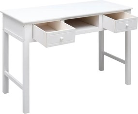 Psací stůl bílý 108 x 45 x 76 cm masivní pavlovnie 338537