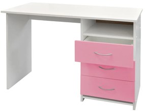 Psací stůl 44 růžová/bílá