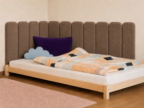 Rovný čalouněný panel na zeď PLYŠ se zaoblenými rohy Zvolte barvu: Světle modrá, Zvolte rozměr: 30x70 cm, Uchycení na zeď: Bez uchycení (možnost použití lepidla)