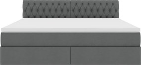Postel s úložným prostorem a matrací Tmavě šedá 160 x 200 cm 3370582