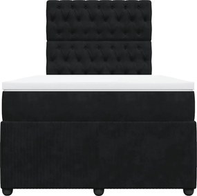 Box spring postel s matrací černá 120 x 190 cm samet 3292294