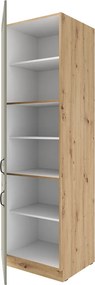 STILO ac | vysoká skříňka 60 DK-210 2F potravinová s policemi | 60 cm | UNI dvířka | artisan/světle šedá