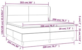 Box spring postel s matrací černá 200x200 cm umělá kůže,  3128931