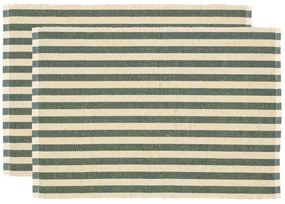 Södahl Bavlněné prostírání (sada 2 ks) 33x48 Statement Stripe Green