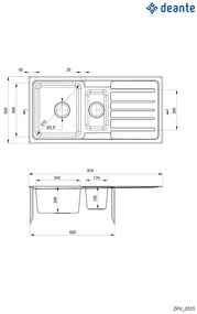 Deante Dřez Virgo s odkapávačem, nerez - ZPV 0513