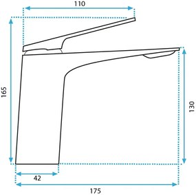 Umyvadlová baterie REA AVALON nízká, chrom