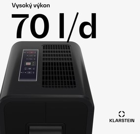Klarstein DryFy Connect 70 odvlhčovač vzduchu, 70 l/den, do 90 m², WiFi, ovládání pomocí aplikace, 8 L nádrž na vodu