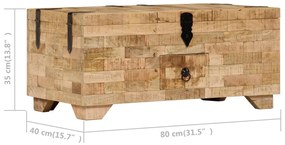 vidaXL Marketos Konferenční stolek masivní mangovníkové dřevo 80 x 40 x 35 cm