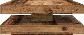 Konferenční stolek otočný o 360º old wood 90x90x34,5 cm 3321358