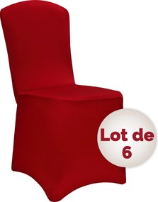 Potah na židli sada 6 ks vínová OEKO-TEX®