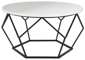  HowHomely | Konferenční stolek DIAMOND 40x70 cm černá/bílá | DD0051