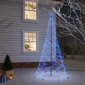 vidaXL Vánoční stromek s kovovým sloupkem 500 LED 3 m [328628] Barva: Modrá